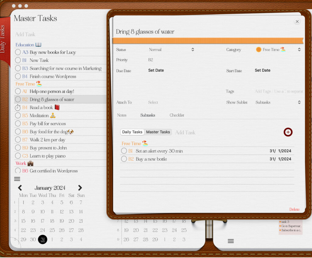 Master Tasks – Piso13